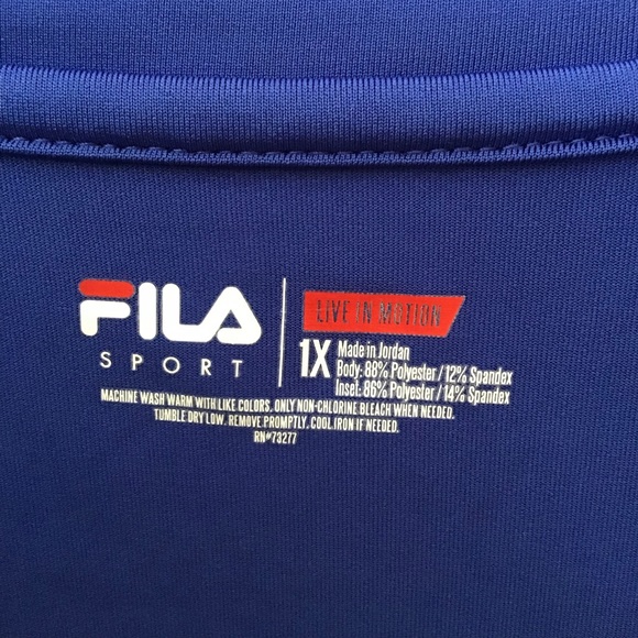Fila | Tops | Fila Sport Blue Workout Tshirt Size X | Poshmark